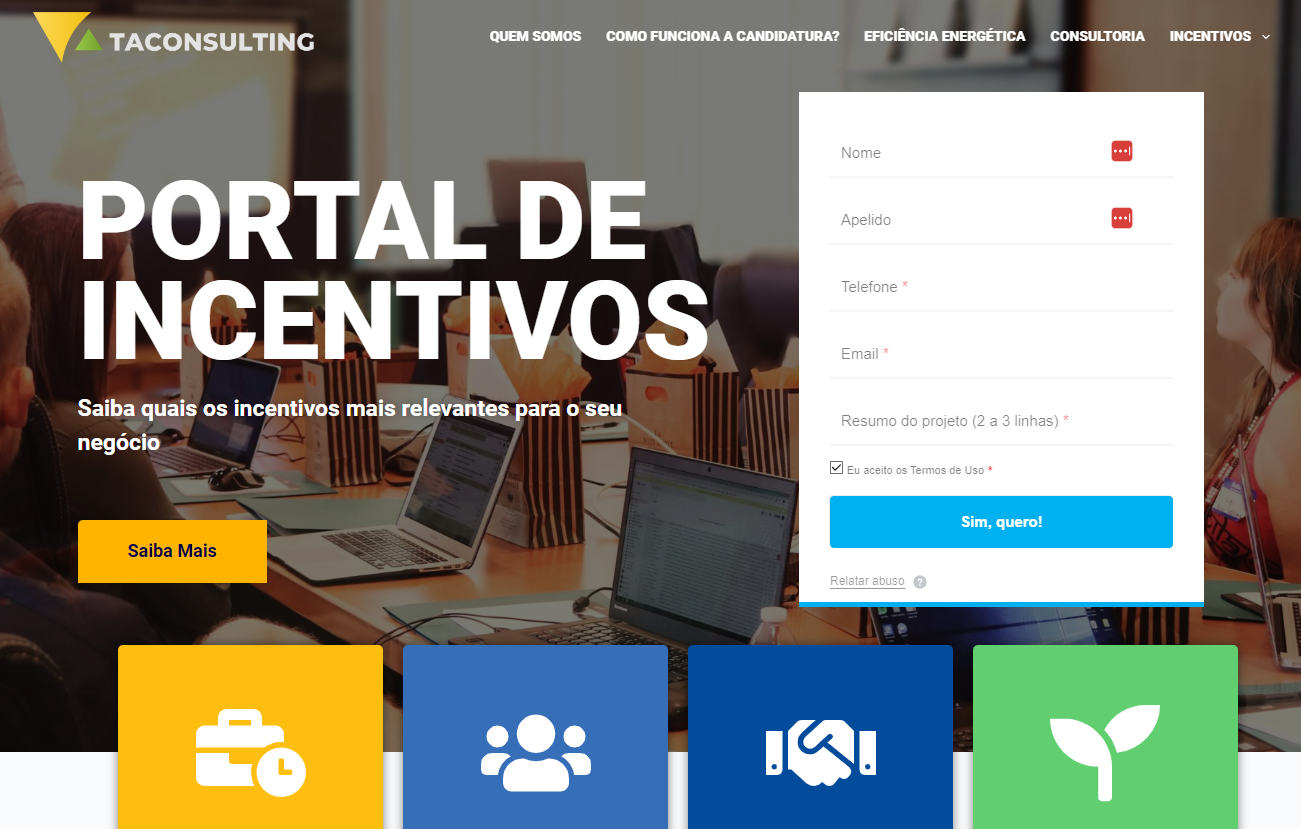 TA Consulting - Portal de Incentivos Financeiros & Consultoria